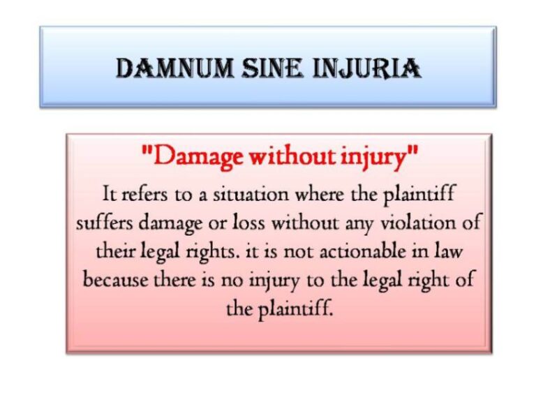 Damnum Sine Injuria and Injuria Sine Damnum - The legal maxim