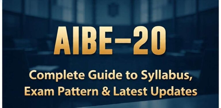 AIBE 2025 (AIBE-20): Complete Guide to Syllabus, Exam Pattern & Latest ...