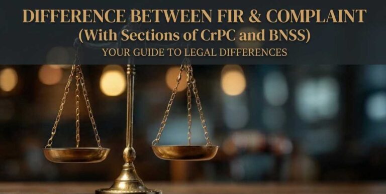 Difference Between FIR and Complaint (With Sections of CrPC and BNSS ...